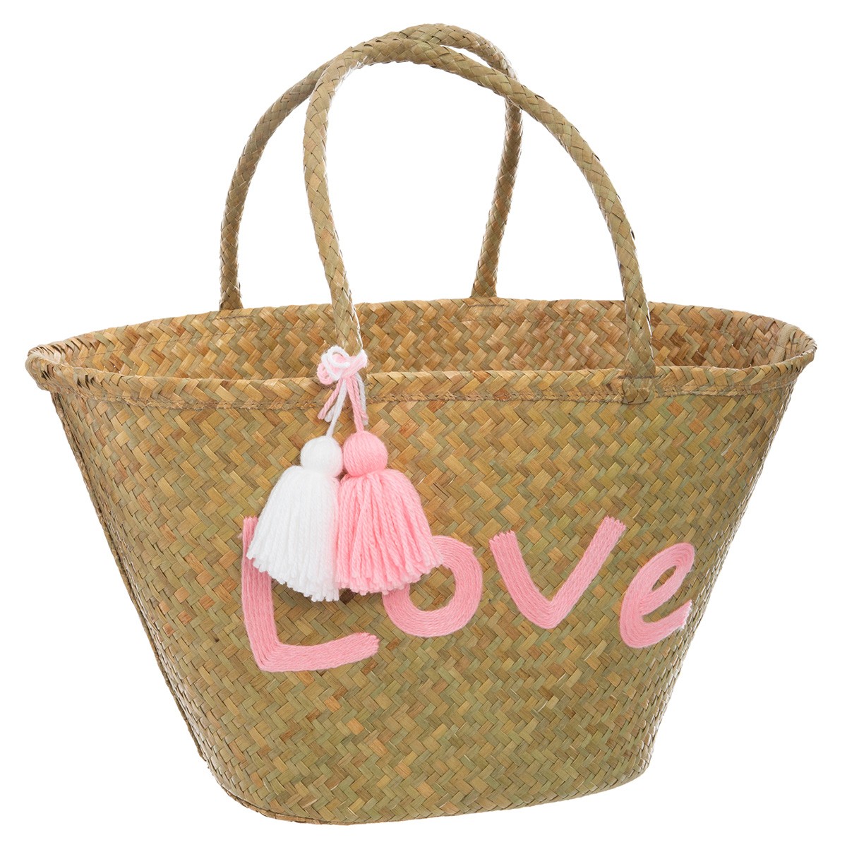 Panier de shopping osier dream rose | Nature & Découvertes