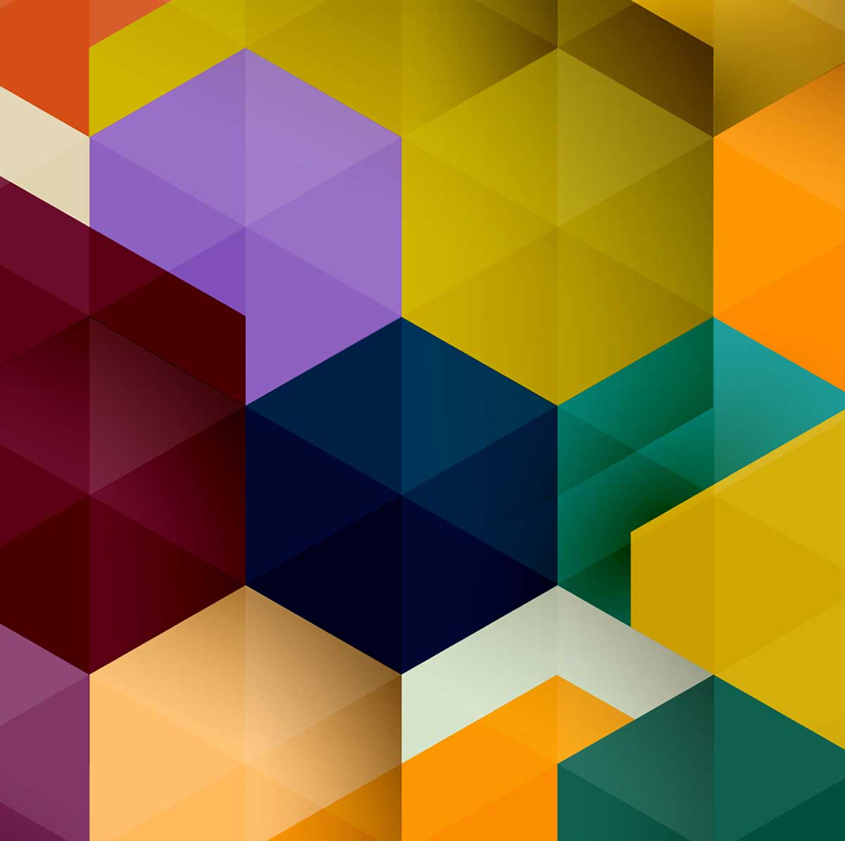 Tableau design abstrait cubes | Nature & Découvertes