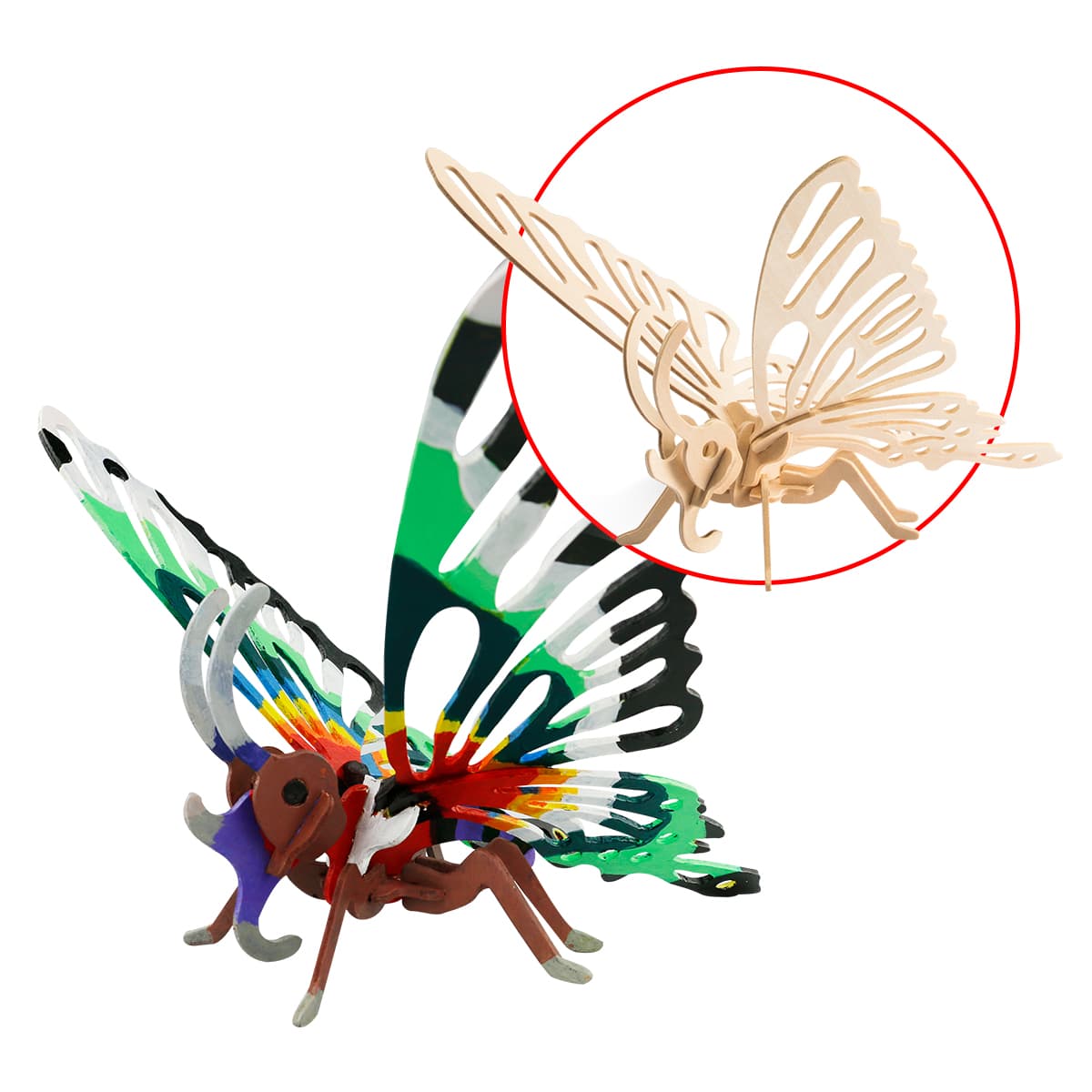 Puzzle 3d papillon, a peindre | Nature & Découvertes